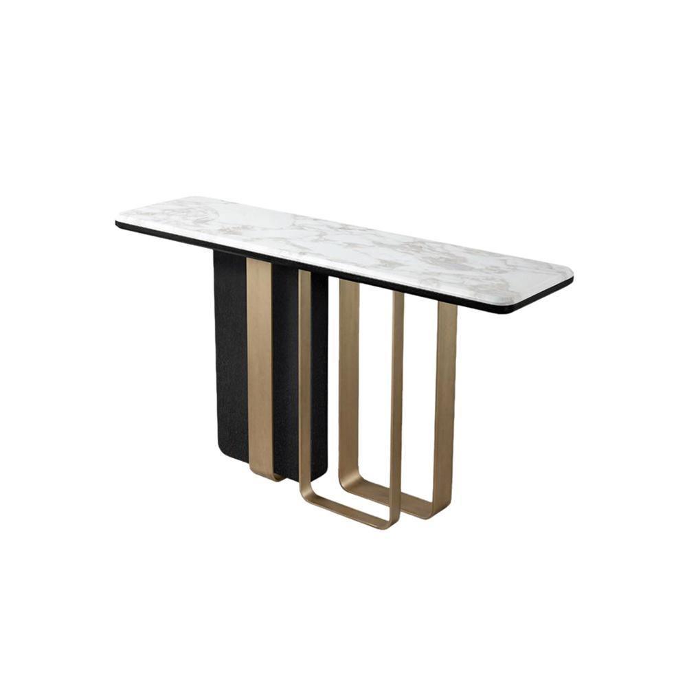 Barbican Console Table, Gold And Rosewood – Weilai Concept