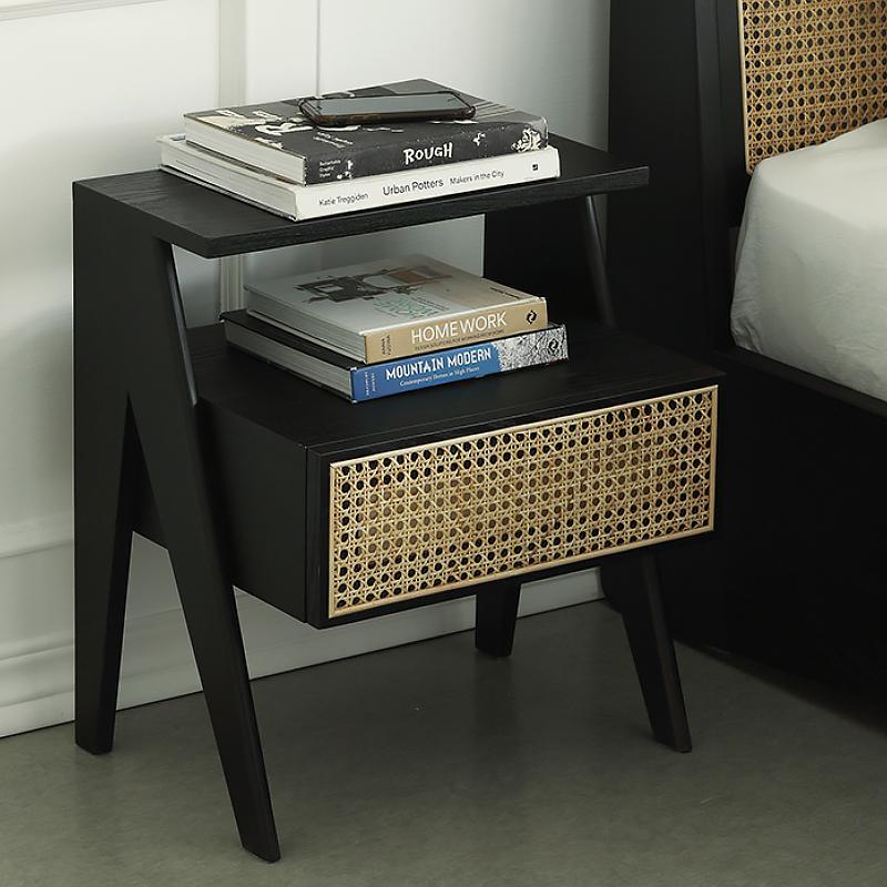 Lambeth Bedside Table, Black – Weilai Concept