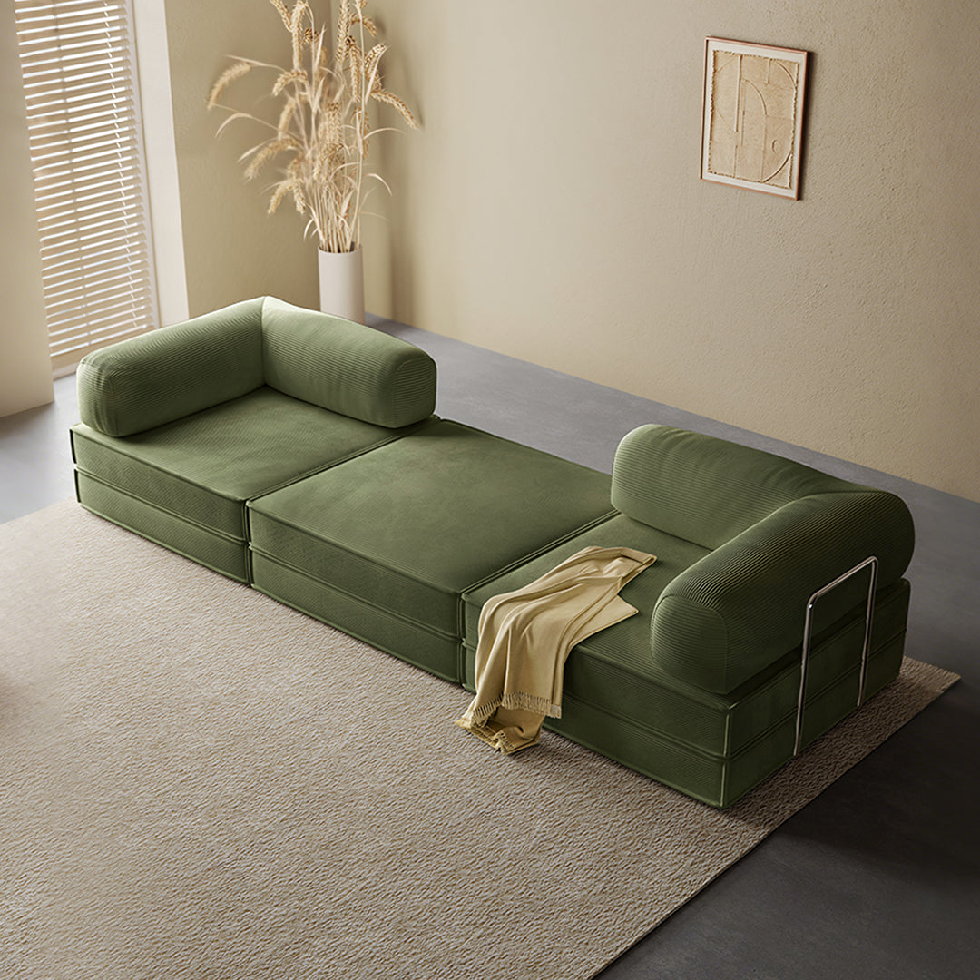 Van Buren Foldable Lazy Sofa Bed, Corduroy – Weilai Concept