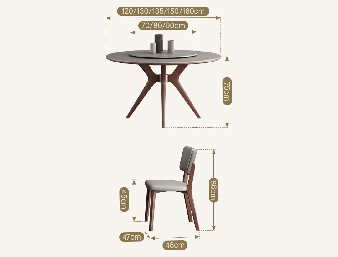 Leah Round Dining Table Set dining table detail 6