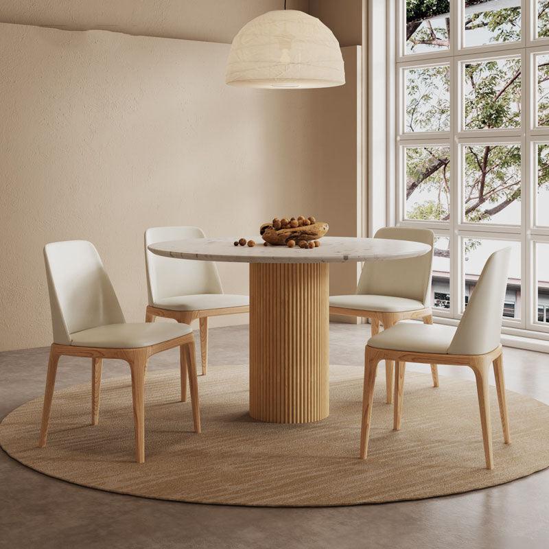 Sienna Round Dining Table, Premium Terrazzo And Wood Base – Weilai Concept