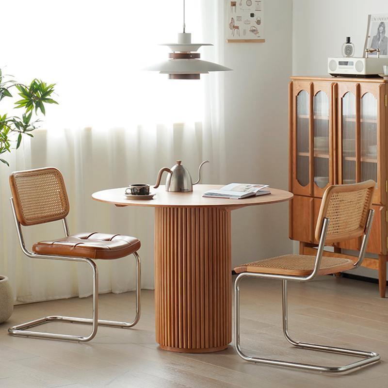 Cane Round Dining Table, Oak | Modern Dining Table | Weilai Concept
