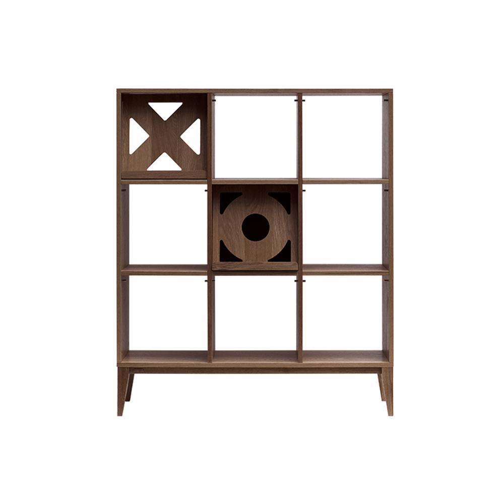 Maze Shelving Unit, Bookcase, Rosewood – Weilai Concept